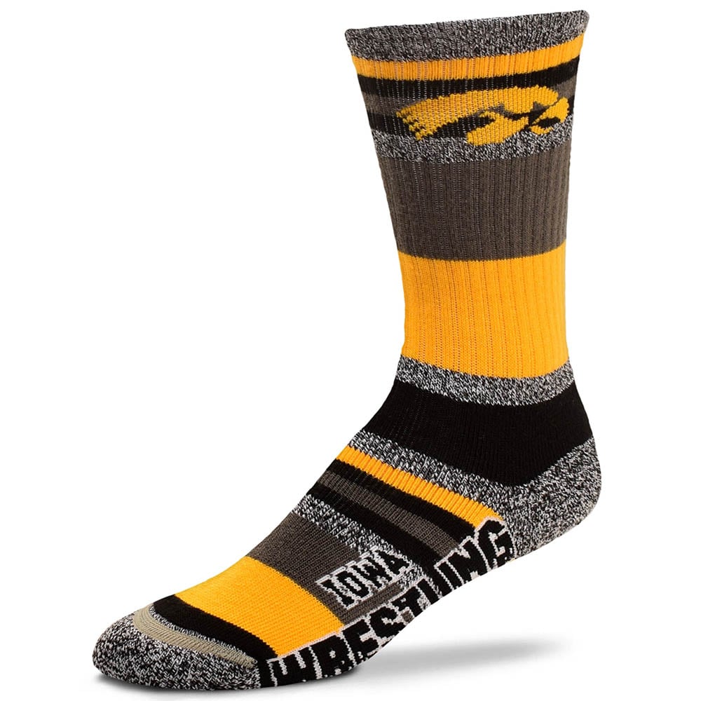 Iowa Hawkeyes Wrestling Mountain Stripe Wrestling Socks - Shop Now ...