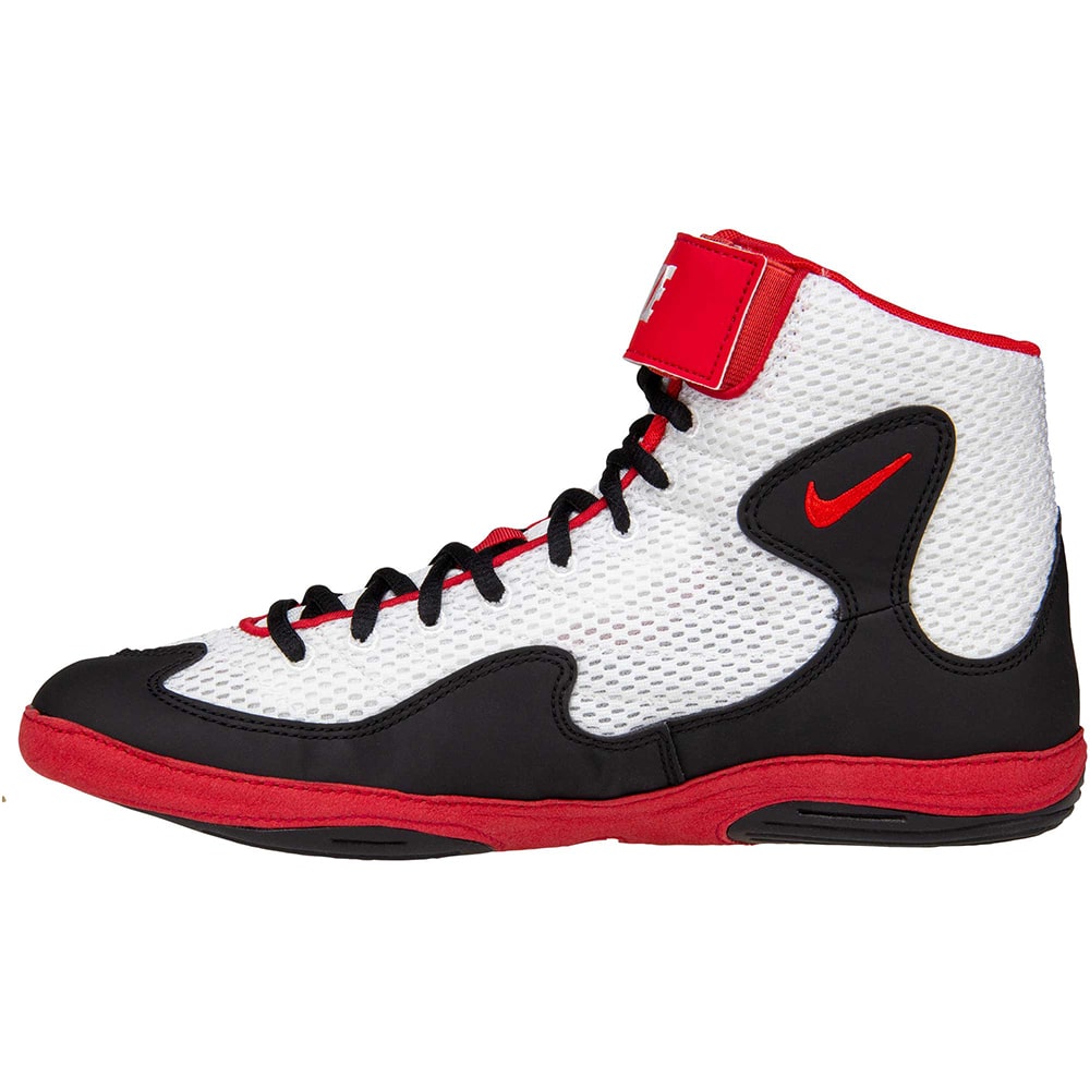 Nike Inflict 3 Wrestling Shoes (Black / White / Red) - Blue Chip Wrestling