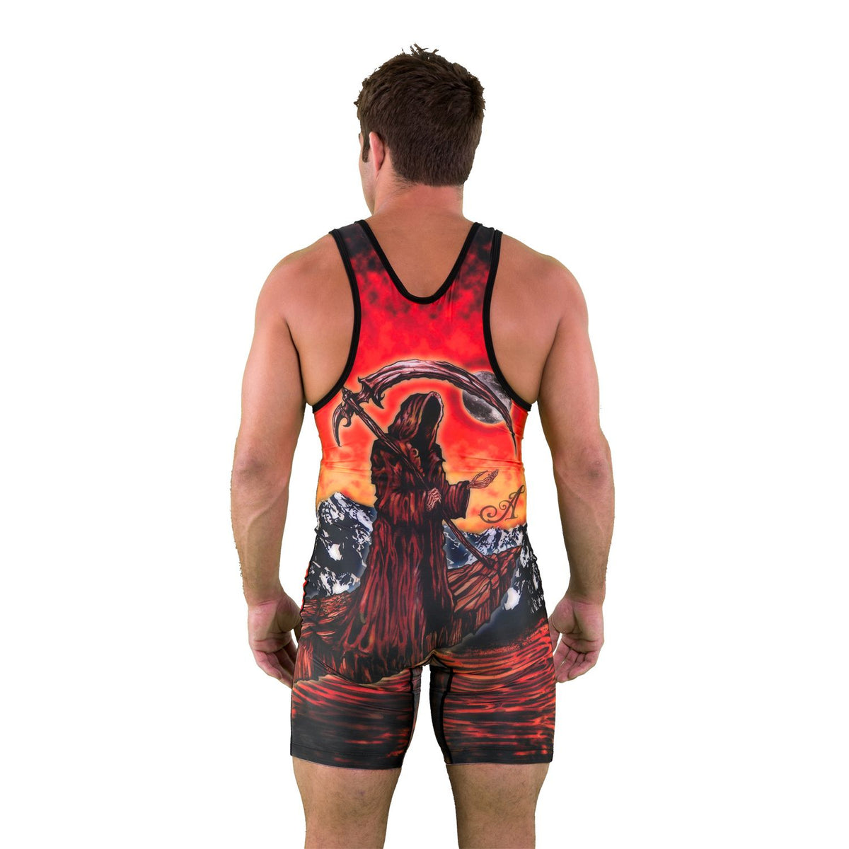 Grim Reaper Sublimated Wrestling Singlet - Blue Chip Wrestling