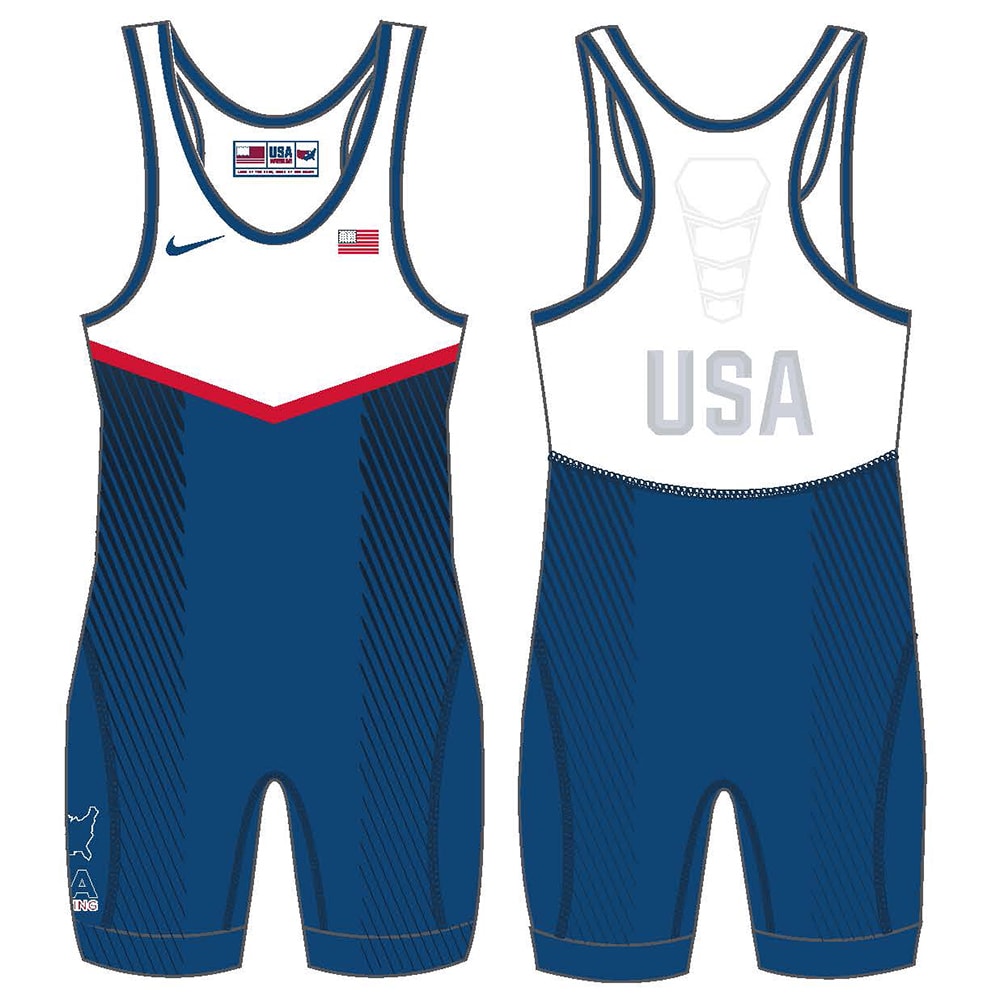 Nike USA Wrestling Blue Singlet - Blue Chip Wrestling
