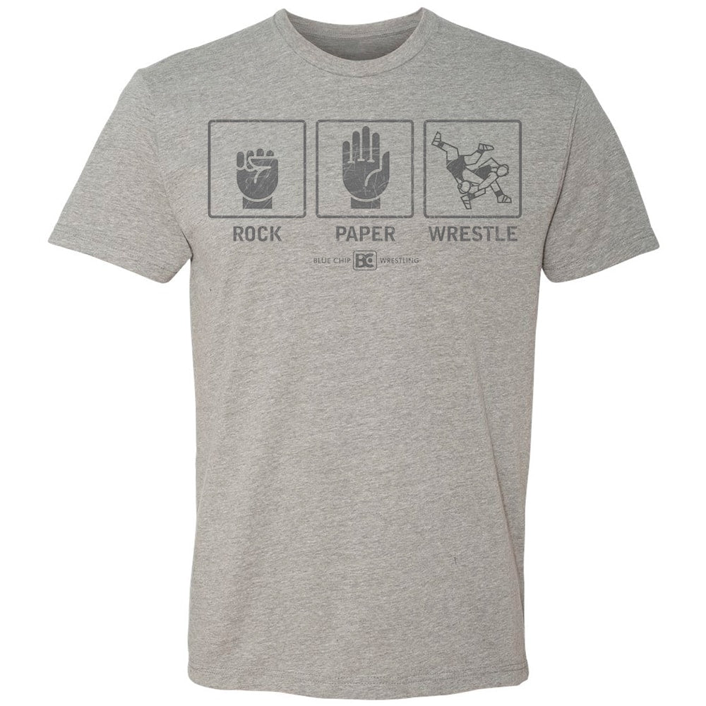 Shop for your Rock Paper Wrestle Wrestling T-Shirt - Blue Chip Wrestling