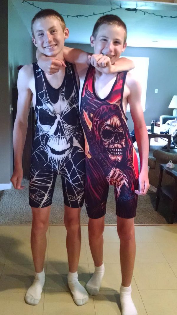 Grim Reaper Sublimated Wrestling Singlet - Blue Chip Wrestling